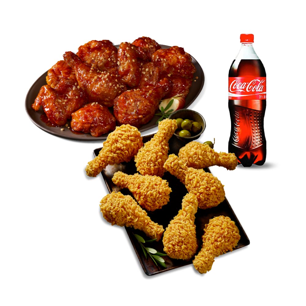 Golden Olive Chicken (Drumsticks) + BBQ Seasoned Chicken + Coke 1.25L ...