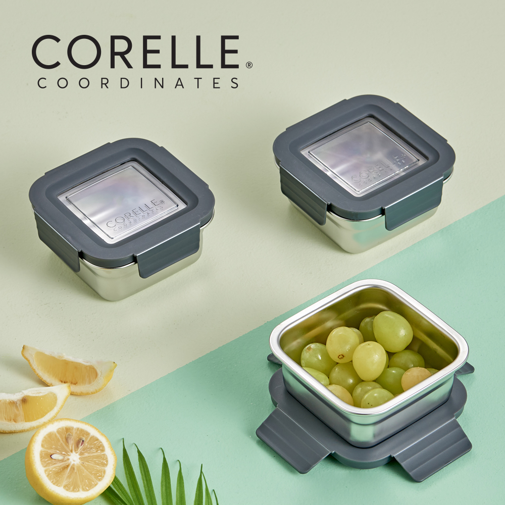 Coordinates Stainless Steel Square Container Set of 3 In South Korea ...