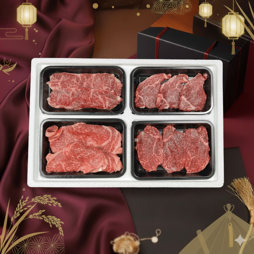 "Love You, Parents" Premium Aged 1++ Hanwoo Grilling Assortment Set No ...