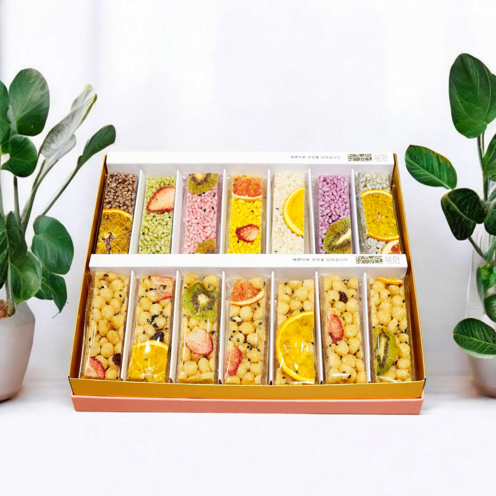 Seolhwa Fruit Chip Handmade Gangjeong Oranda (Half & Half) 28 pcs In ...