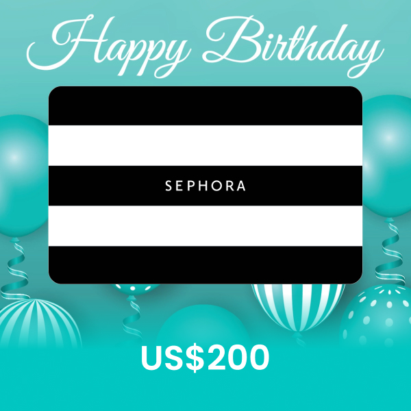 Sephora US$200 Gift Card (HBD) In United States Birthday Gifts | SodaGift